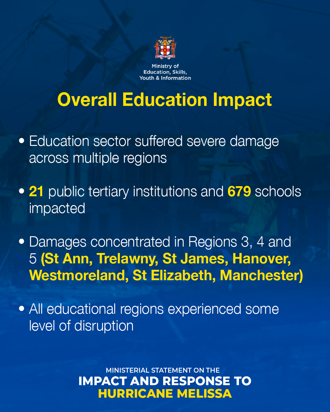 Hurricane Melissa Recovery for the Jamaican Education Sector - National Education Trust